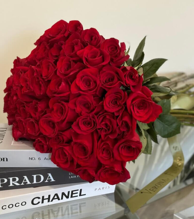 Grand Red Rose Arrangement • Verona Flowers LA